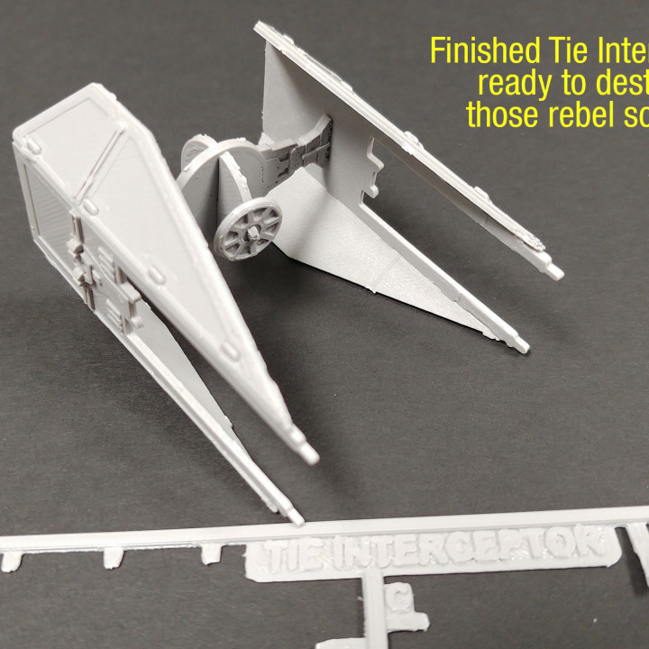 3D Printable TIE Fighter Interceptor Kit Card by Michael Grugel