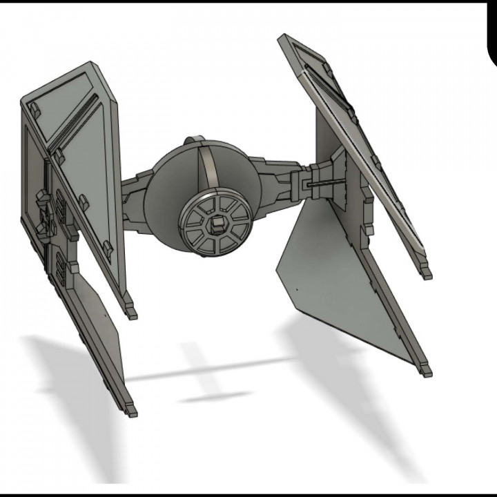 3D Printable TIE Fighter Interceptor Kit Card by Michael Grugel