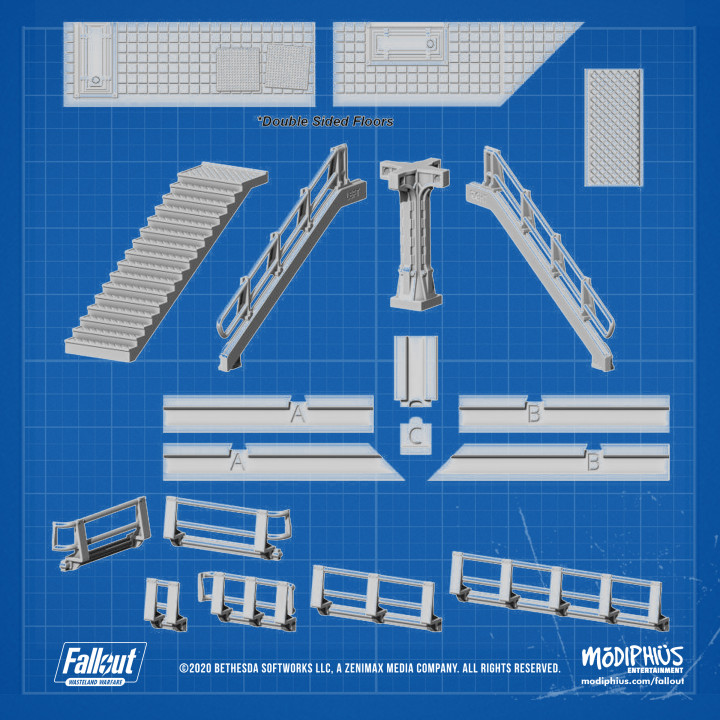 3D Printable Vault Atrium Pack - Fallout: Wasteland Warfare by ...
