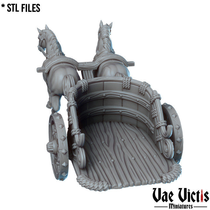 3D Printable Gladiator cart by Vae Victis Miniatures