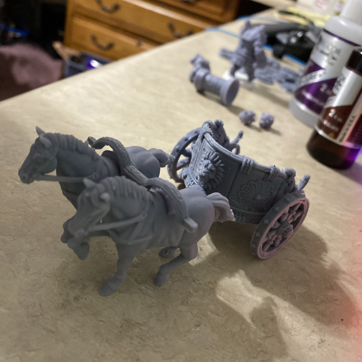3D Printable Gladiator cart by Vae Victis Miniatures