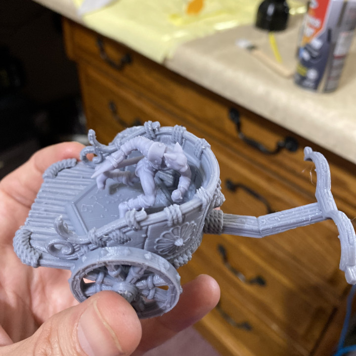 3D Printable Gladiator cart by Vae Victis Miniatures