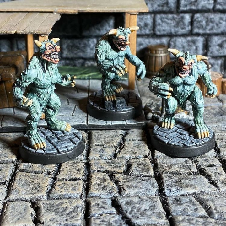 3D Printable Dretch gang (supported) by Cursed Forge Miniatures