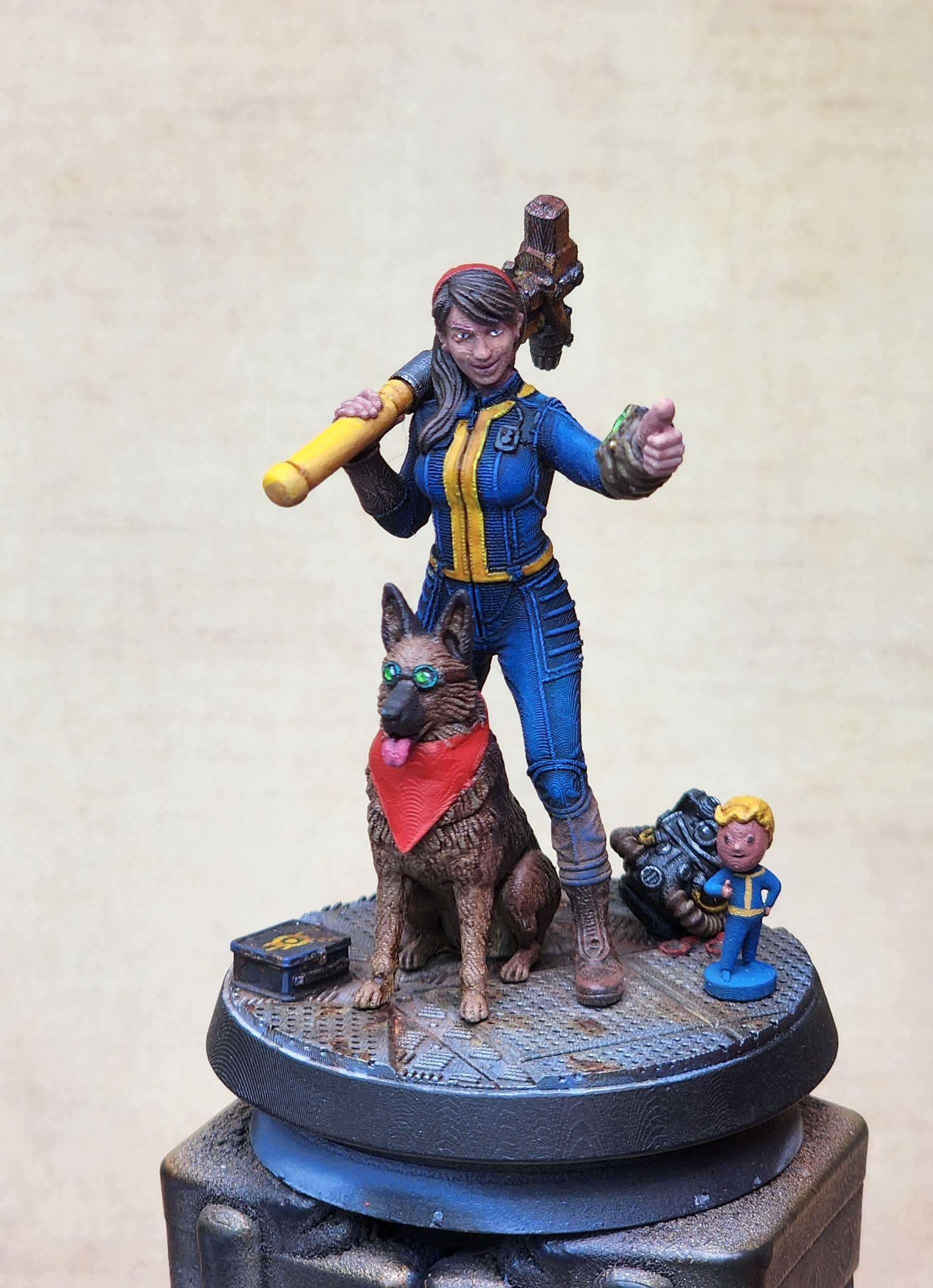 3D Printable Vault-Tec Vault Girl - Fallout: Wasteland Warfare by ...