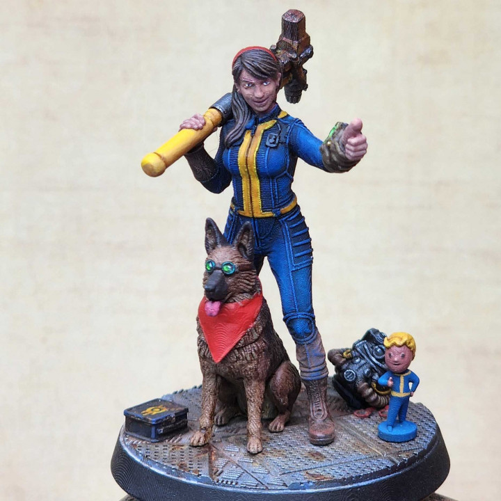 3D Print of Vault-Tec Vault Girl - Fallout: Wasteland Warfare Da wodiesan