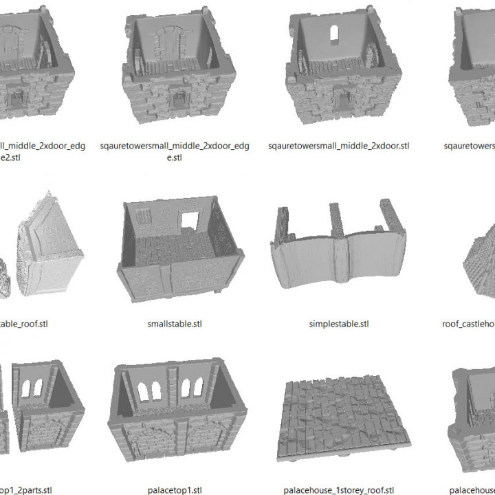 3D Printable modular medieval Fortress or Castle SET - OPENLOCK (STL ...