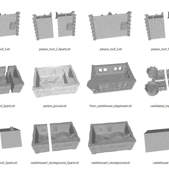 3D Printable modular medieval Fortress or Castle SET - OPENLOCK (STL ...