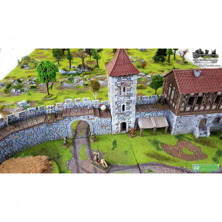 3D Printable modular medieval Fortress or Castle SET - OPENLOCK (STL ...