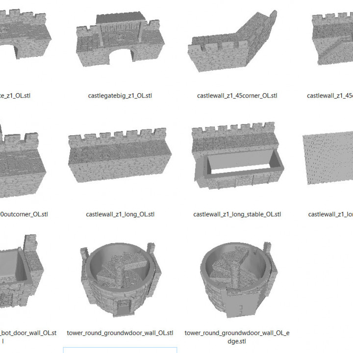 3D Printable modular medieval Fortress or Castle SET - OPENLOCK (STL ...