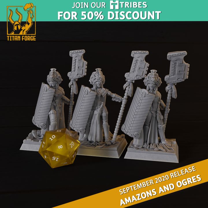 3D Printable Titan Forge Miniatures - 2020 - September - Amazons and ...