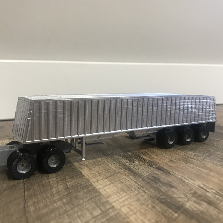 3D Printable Dry Bulk/Hopper Trailer 1/64 Scale by Build It Better