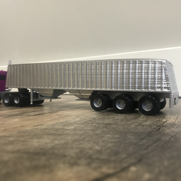 3D Printable Dry Bulk/Hopper Trailer 1/64 Scale by Build It Better