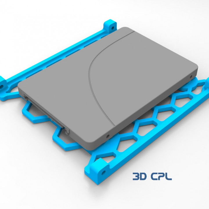 3D Printable Adapter SSD 2.5 to 3.5 / Adaptador SSD 2.5 a 3.5 by 3D CPL