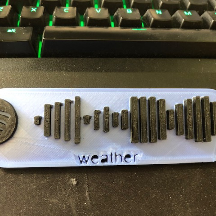 3D Printable weather-spotify-codes by igor sprengy
