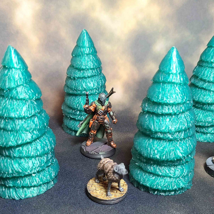 3D Printable Simple RPG Pine Tree by Fantasy World Games