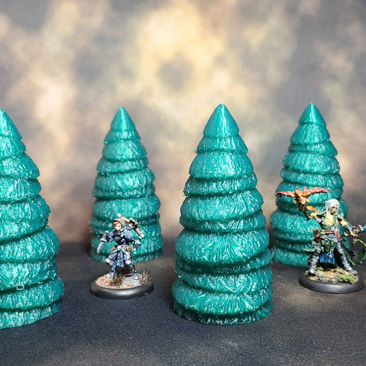 3D Printable Simple RPG Pine Tree by Fantasy World Games