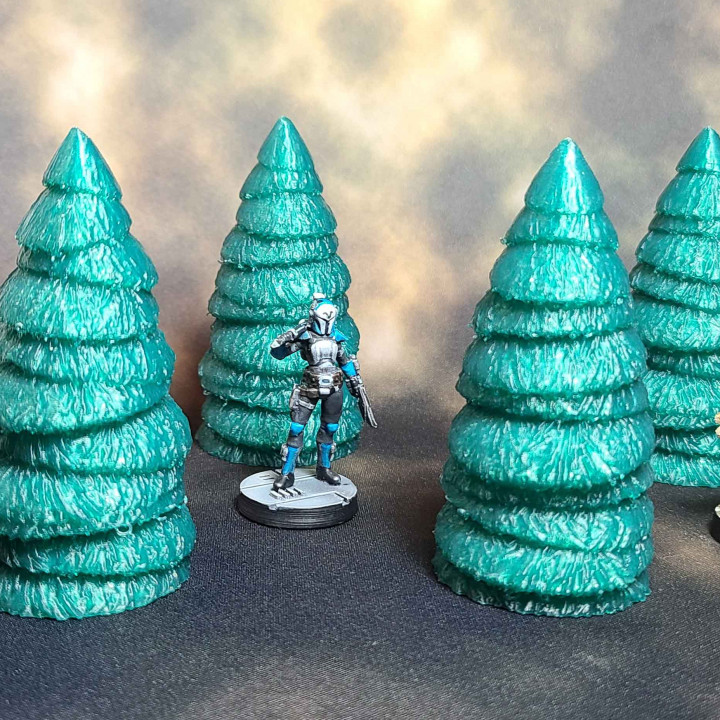 3D Printable Simple RPG Pine Tree by Fantasy World Games