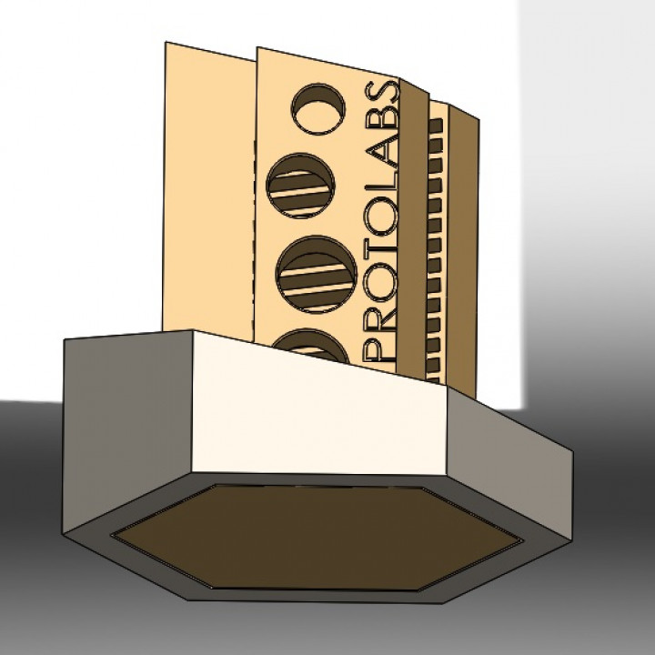 3D Printable Protolabs Logo Trophy by Bole Romero