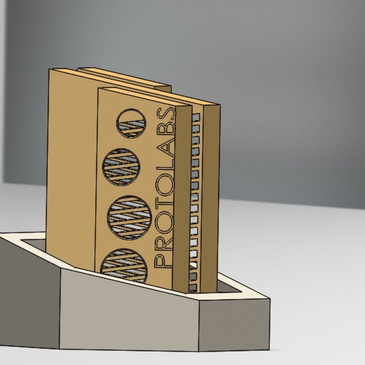 3D Printable Protolabs Logo Trophy by Bole Romero