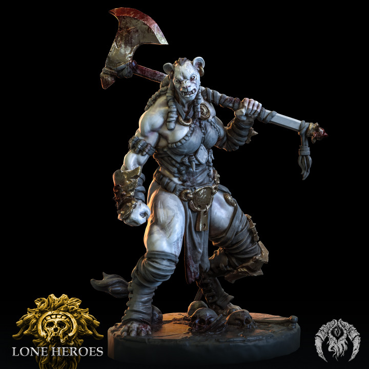 3D Printable Sabreclaw | Lone Heroes | Beastmen by Bestiarum Miniatures