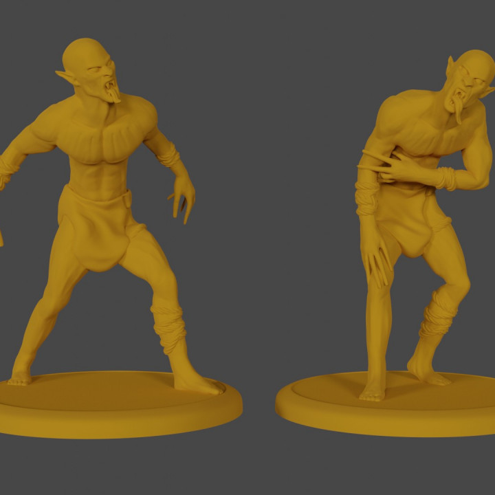 3D Printable Ghouls (2 poses) by YourNeighborKnight Minis