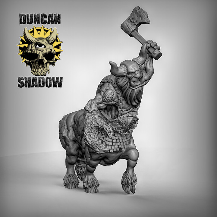 3D Printable Bull Centaurs by Duncan Shadow