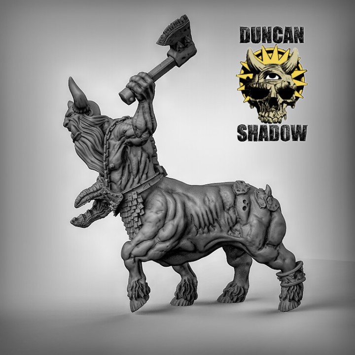 3D Printable Bull Centaurs by Duncan Shadow