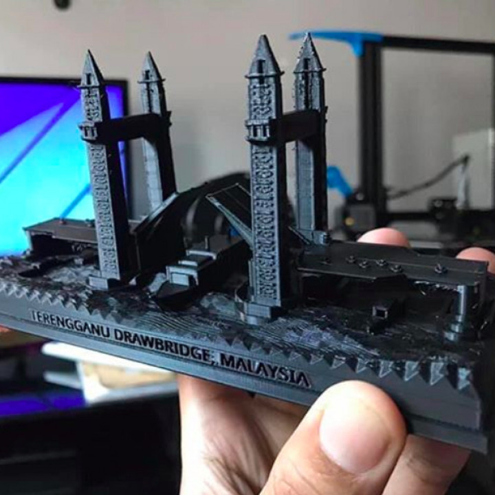 3D Printable Terengganu Drawbridge - Malaysia by MiniWorld3D