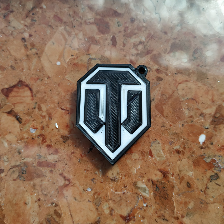 3D Printable world of tanks (logo) keychain by Michał Ścieszka