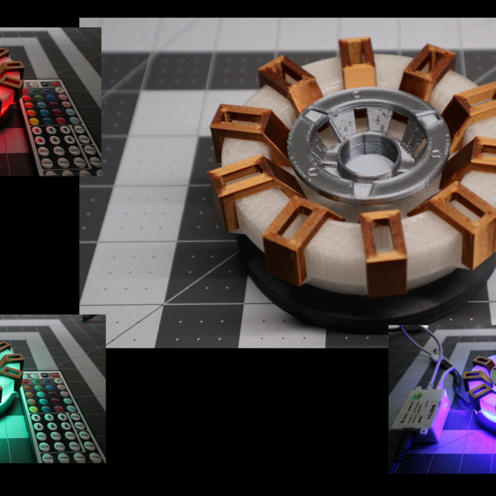 3D Printable USB Holder_Arc-Reactor-LED by Jorge Perez Paz
