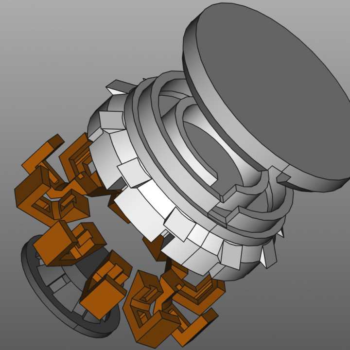 3D Printable USB Holder_Arc-Reactor-LED by Jorge Perez Paz