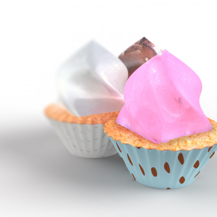 3D Printable Cupcake by SelfCAD