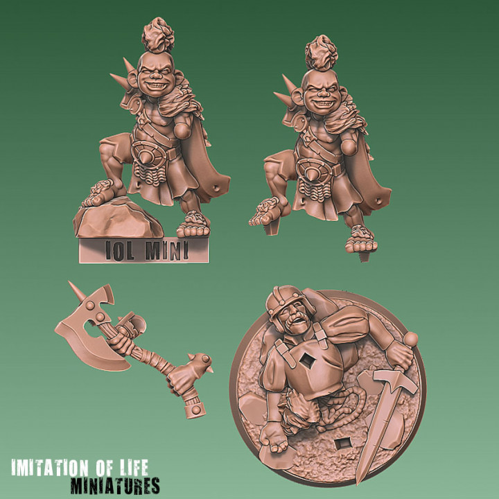3D Printable Bingo the barbarian, Chaotic Halfling Warlord by Imitation ...