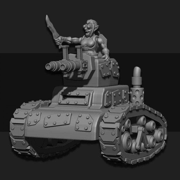 3D Printable Goblin Junker Tank 02 by Sarks Foundry