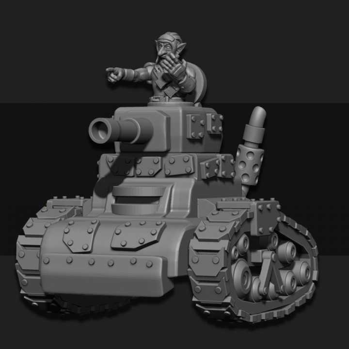 3D Printable Goblin Junker Tank 03 by Sarks Foundry
