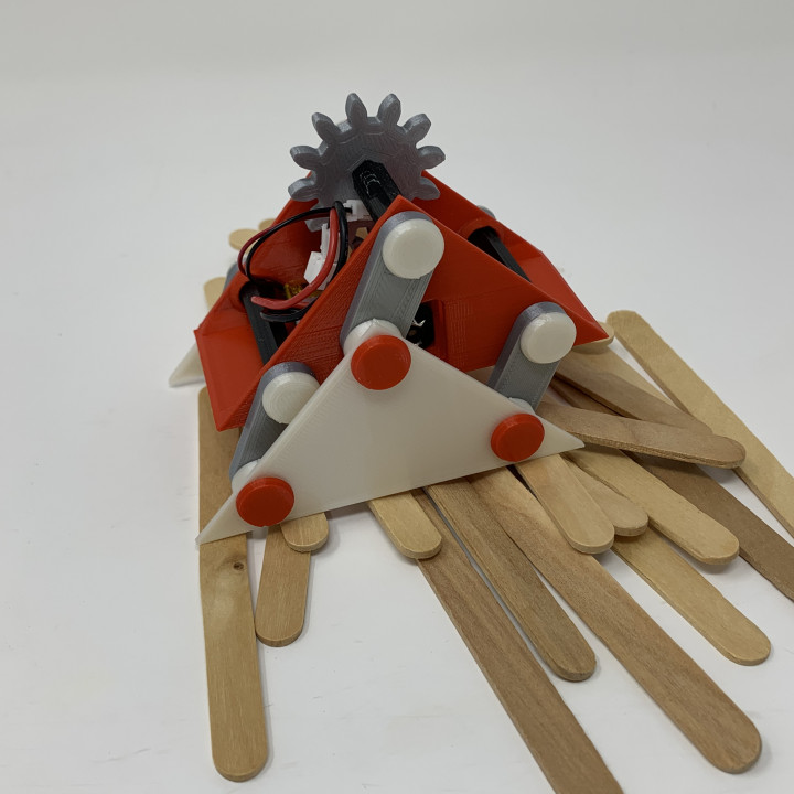 3D Printable A 3D Printed Simple "Walking" Mechanism. by Greg Zumwalt