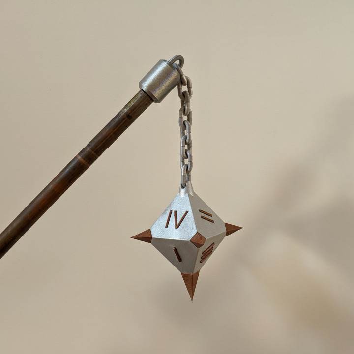 3D Printable The Dice Damage Weapon D8 Flail by Enza3D