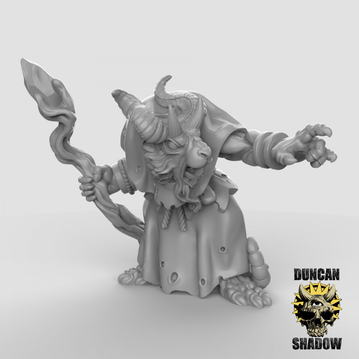 3D Printable Rat Folk Shamans (Weapon Options) by Duncan Shadow