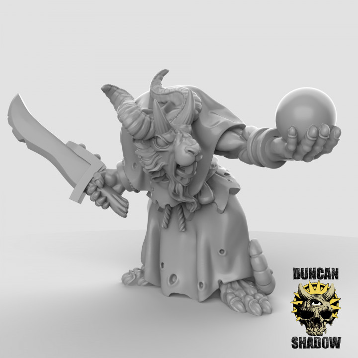 3D Printable Rat Folk Shamans (Weapon Options) by Duncan Shadow