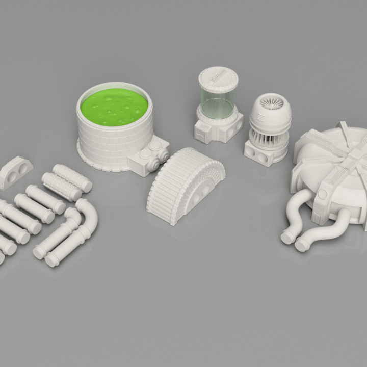 3D Printable Modular Pipe System - Straight Pipes 100mm by Fr3D ...