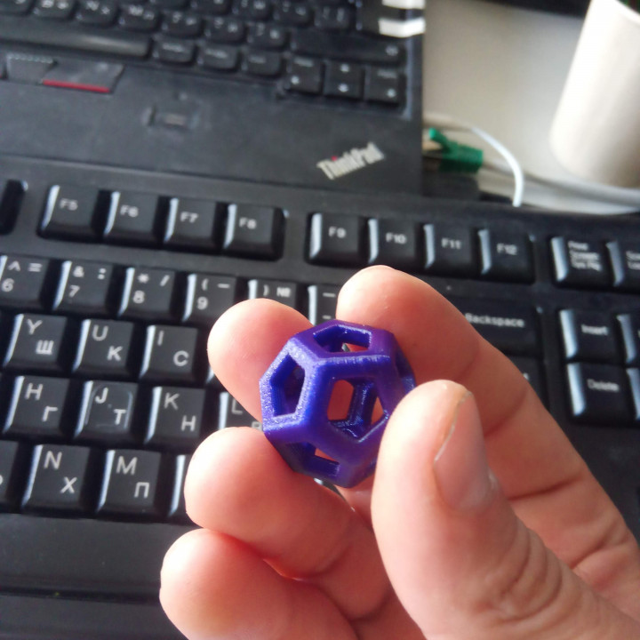 3D Printable Regular (pentagonal) dodecahedron / 12 sided die by Gescha ...
