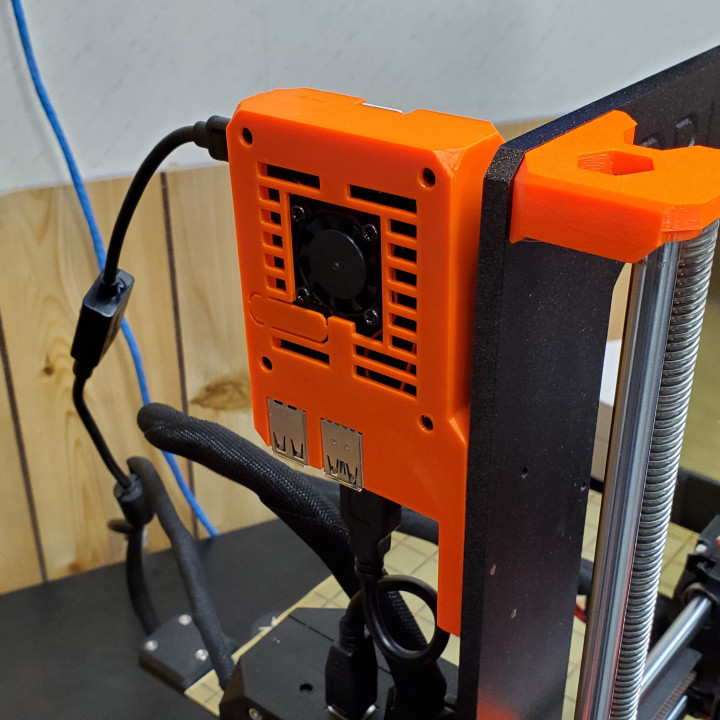 3D Printable Raspberry Pi4 case for Prusa MK3 - Remix by Nathan Ringham