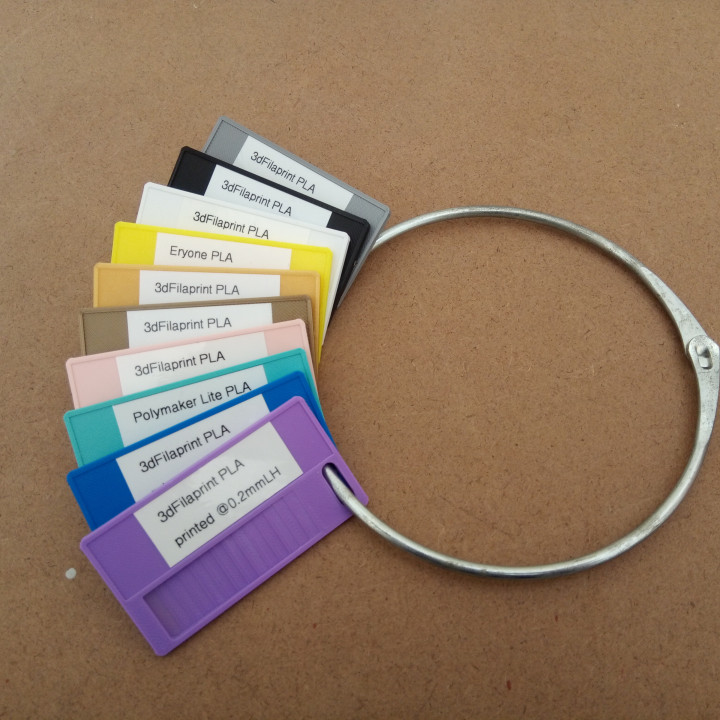 3D Printable Filament Sample Swatch by Will