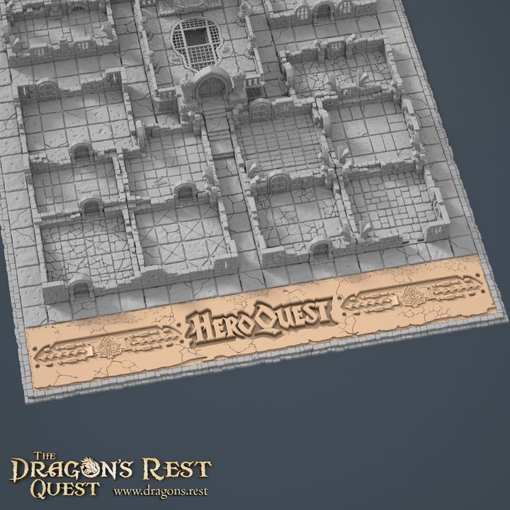 3D Printable HeroQuest Logo by The Dragon's Rest