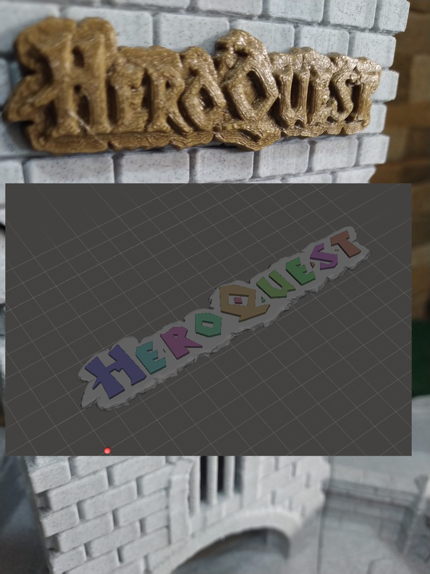 3D Printable HeroQuest Logo by The Dragon's Rest