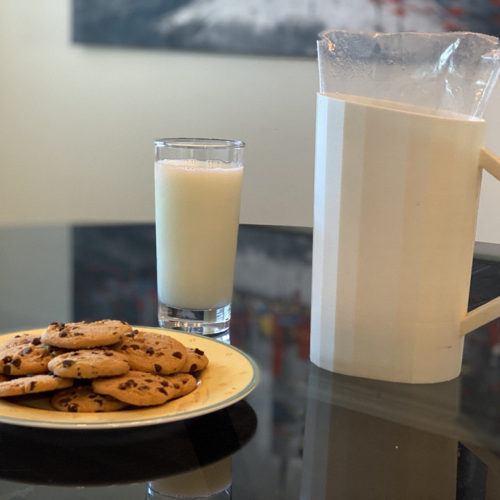 3D Printable Bagged Milk Jug (Low Polygon Style) by Jacob Philpott