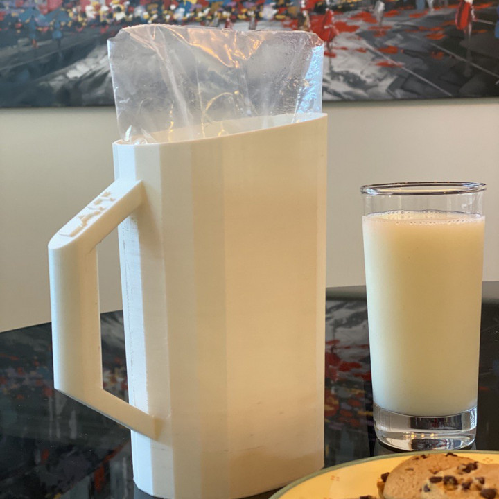 3D Printable Bagged Milk Jug (Low Polygon Style) by Jacob Philpott
