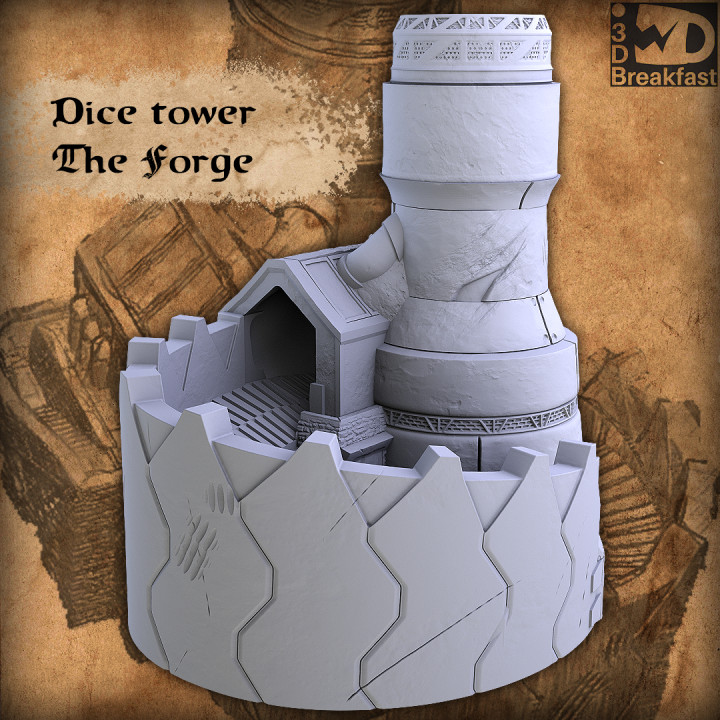 3D Printable The Forge Dice tower by Snee_3D