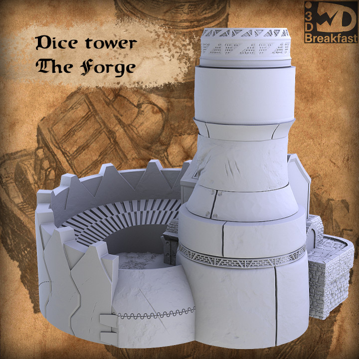 3D Printable The Forge Dice tower by Snee_3D