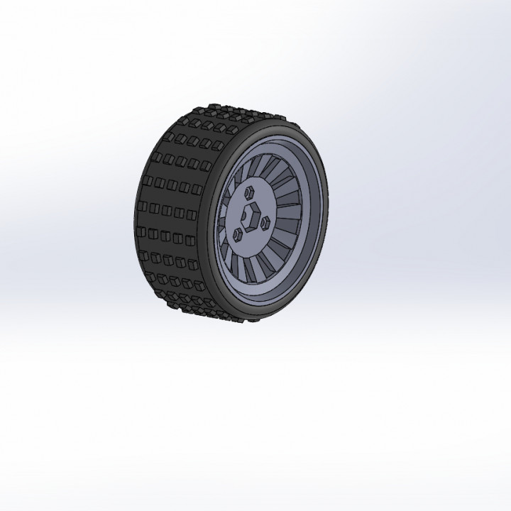 3D Printable Wheel for Rc Car Hexagon 12 diameter 9cm by TB3D